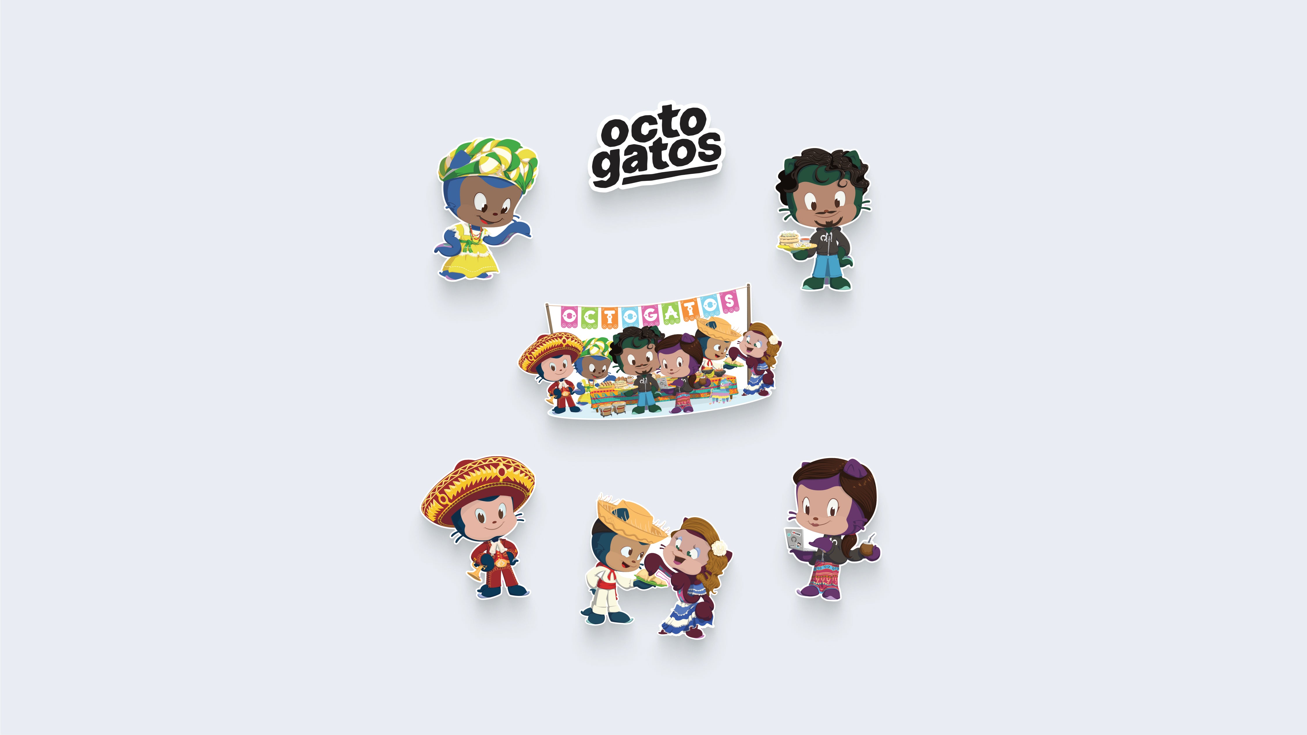 Octogatos Stickers - Pack of 7 – GitHub Shop