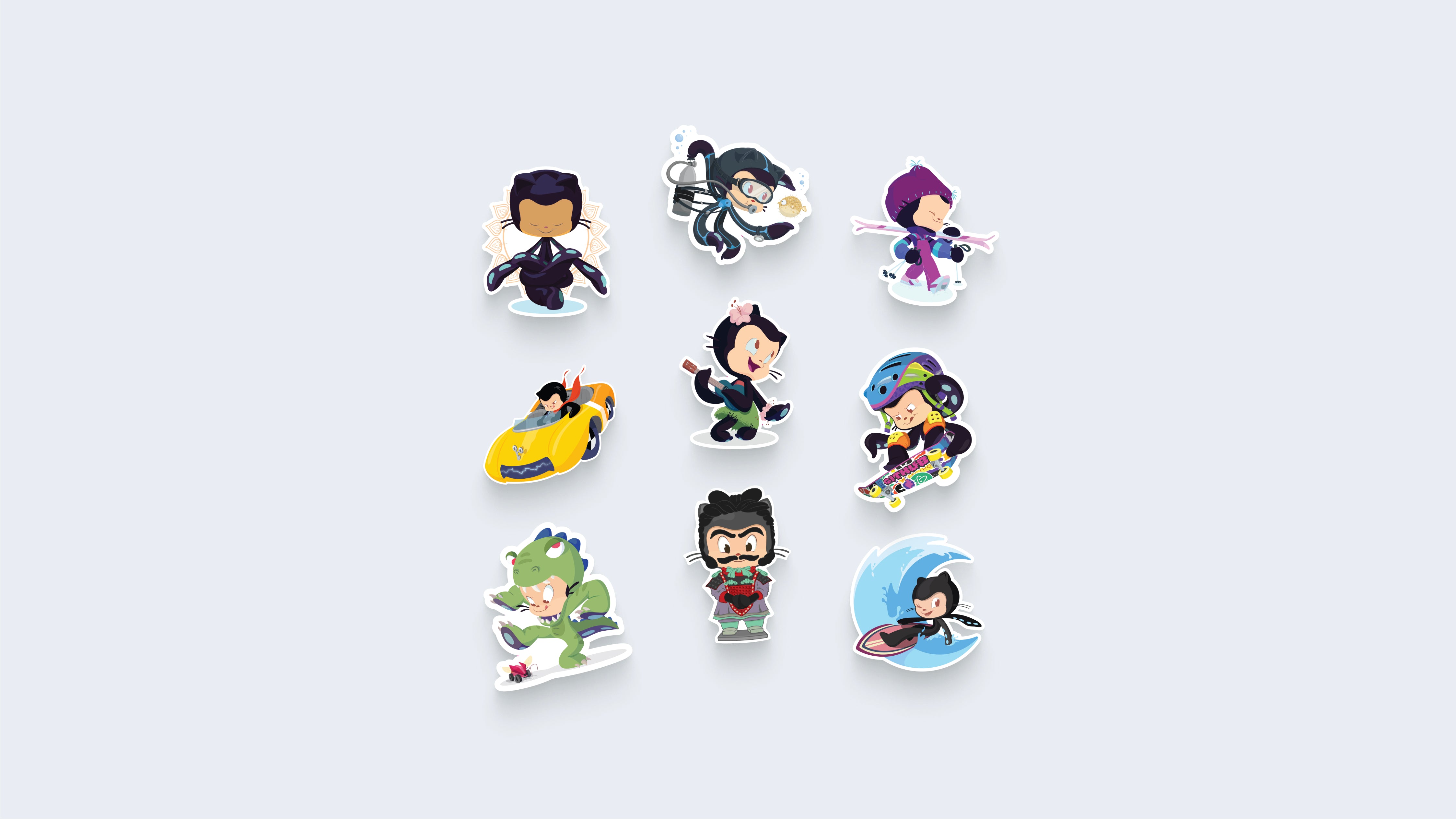 Adventure Stickers - Pack of 9 – GitHub Shop
