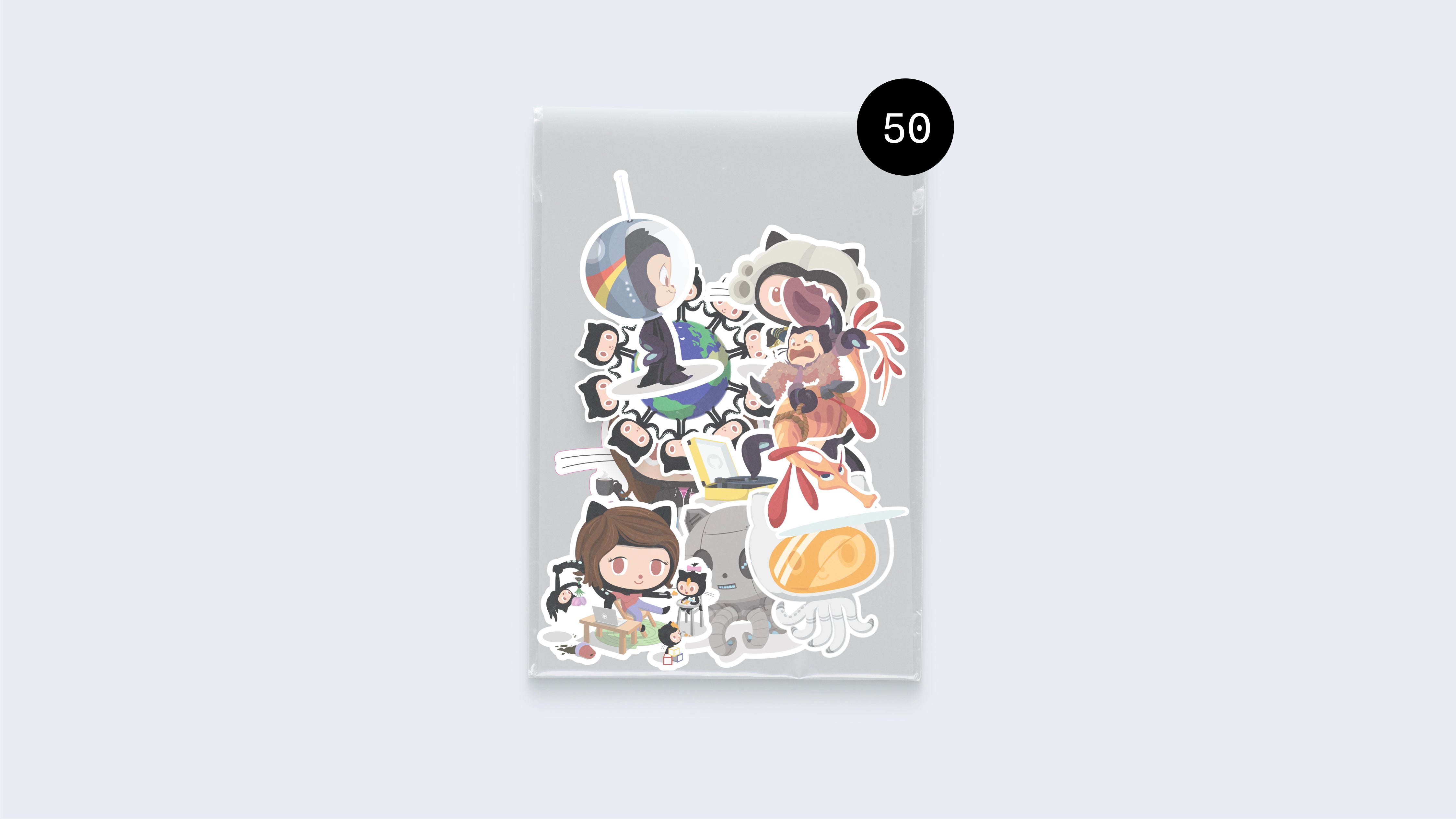 50 Assorted Sticker Pack – GitHub Shop