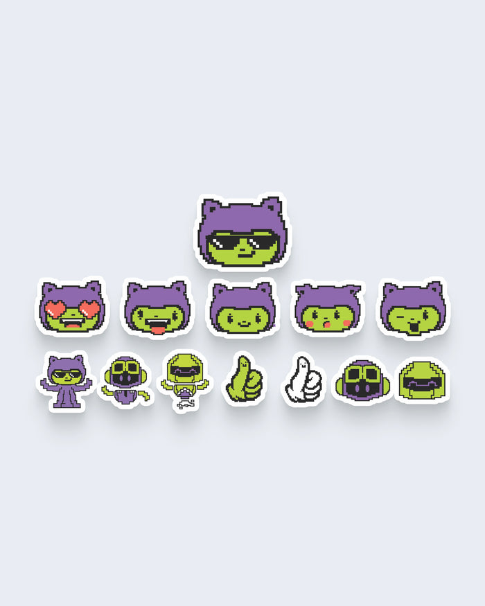 LGTM PixelMona's Mixed Bag of Graphics Stickers - Pack of 13 – GitHub Shop